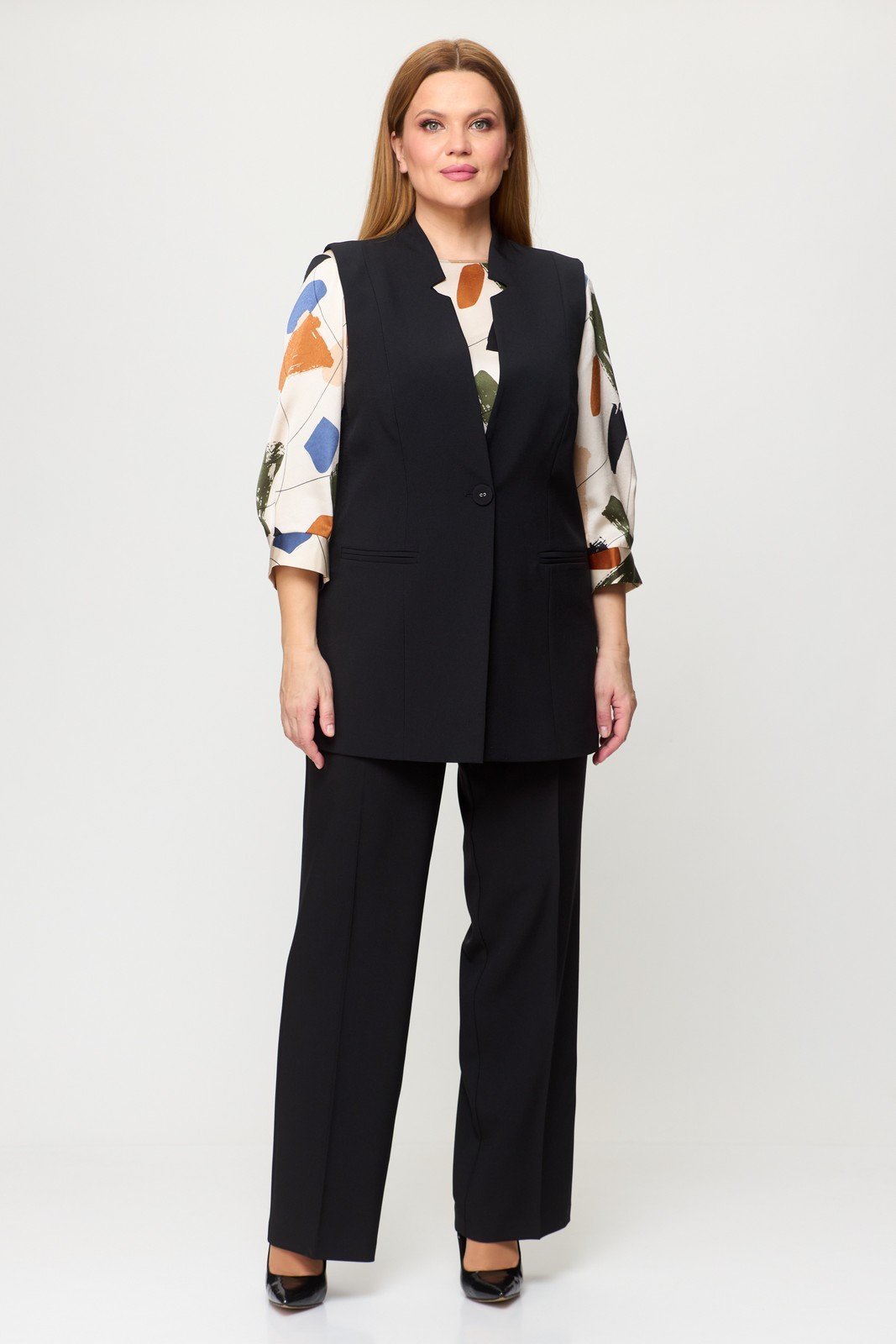 Костюм брючный 3-034 цветной POCHERK купить в интернет магазине Велесмода